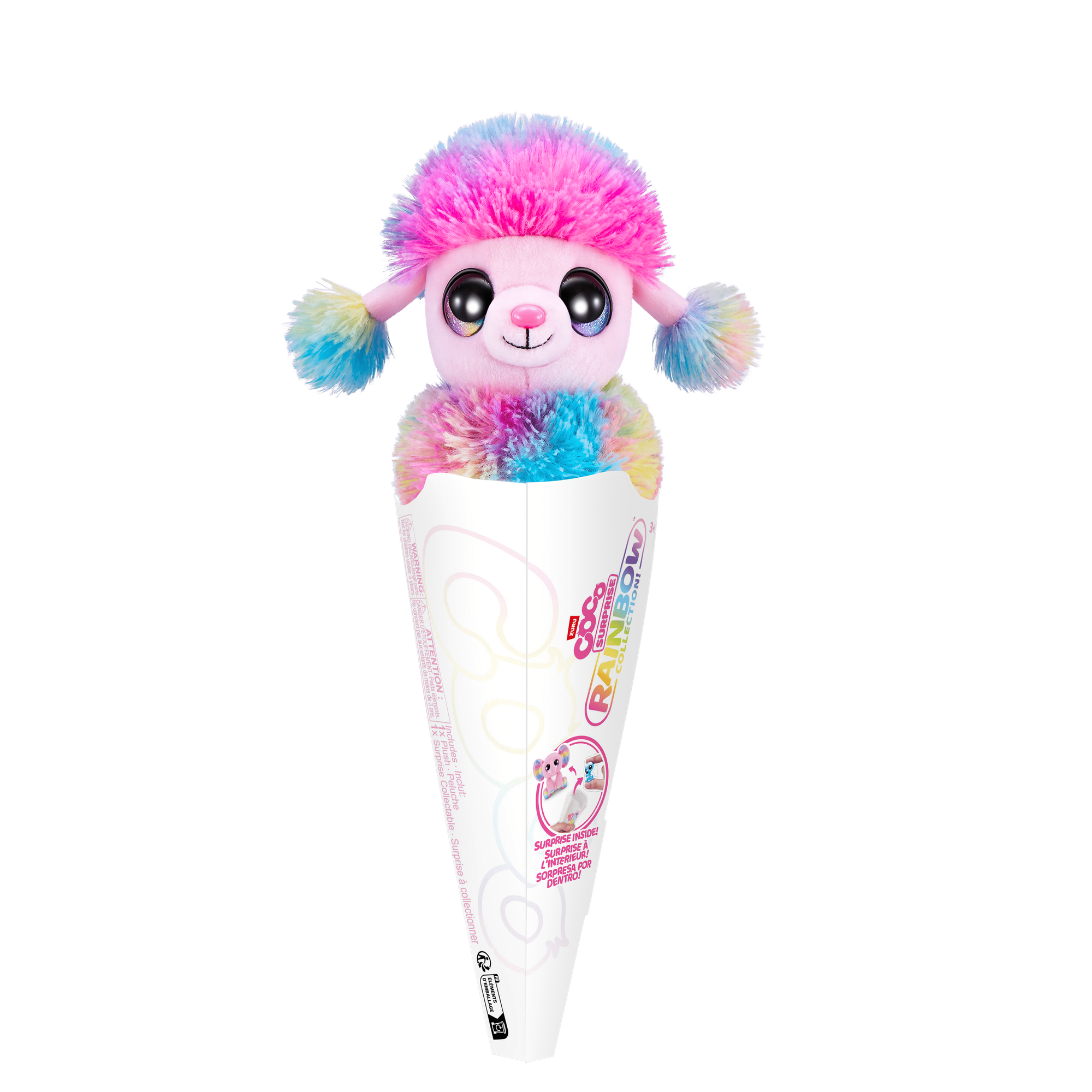 Coco Cones Surprise Rainbow Series Splash Animal Plush Toy by ZURU ...