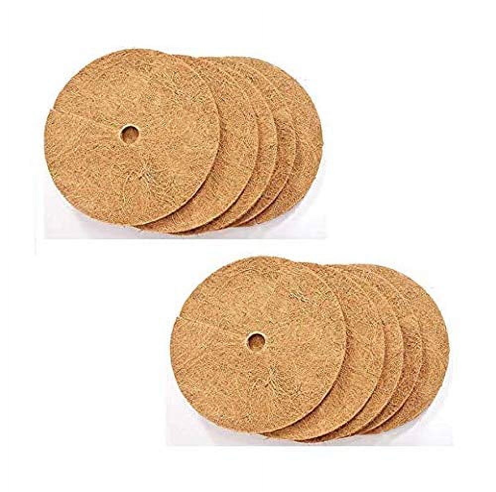 Coco Fiber Mulch Mat For Plants - 6 Inch 10 Pieces - Coir Weed Mat ...
