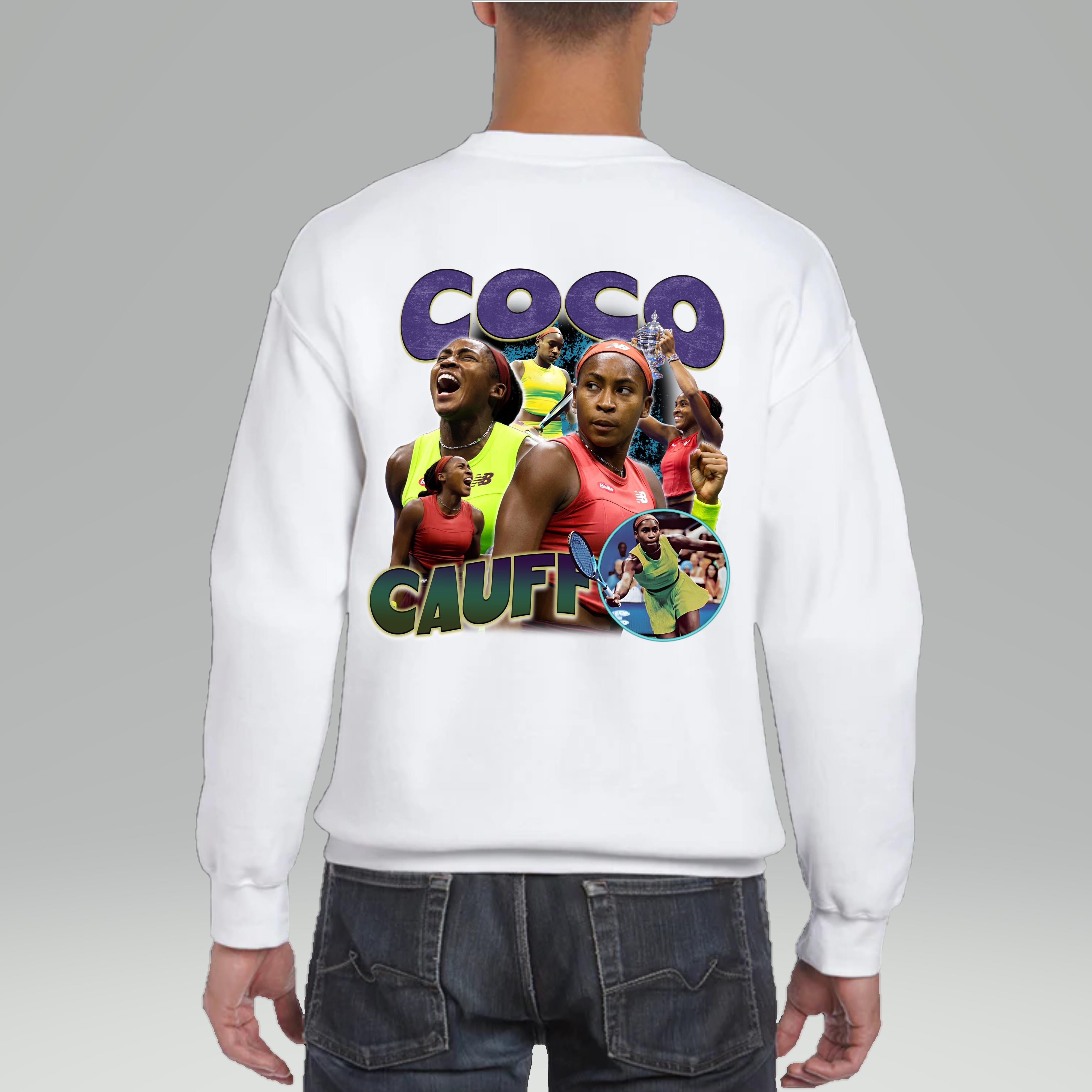 Coco Gauff Shirt Vintage Coco Gauff Graphic Sweatshirt Back Side ...