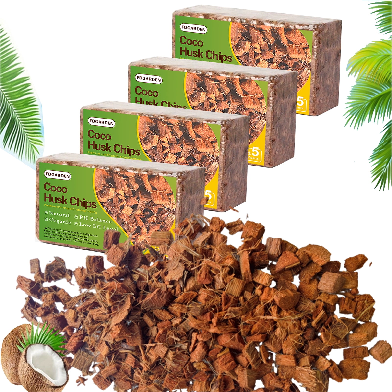 Coco Husk Chips Coconut Substrate for Garden Potting Soil Coconut Brick ...