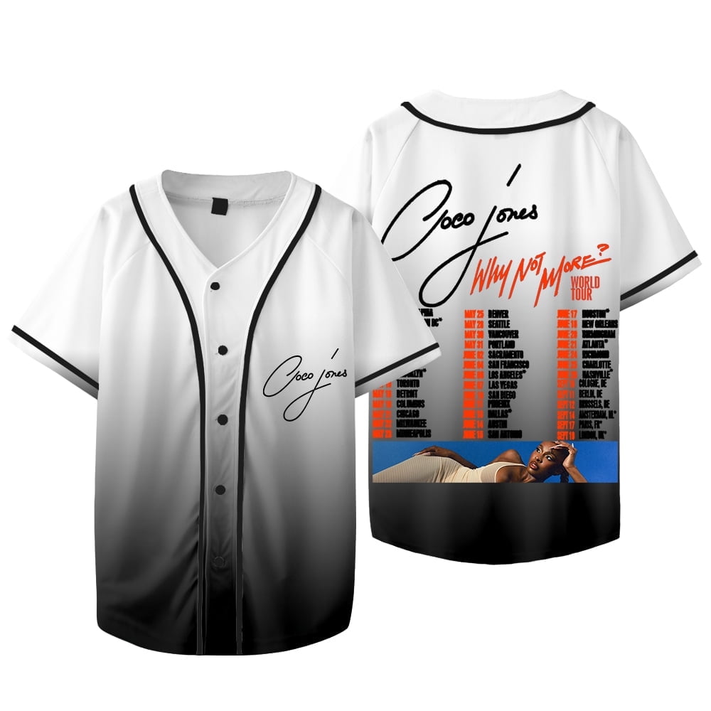 Coco Jones Merch Baseball Uniform Summer Casual V-neck Fashion Neutral ...