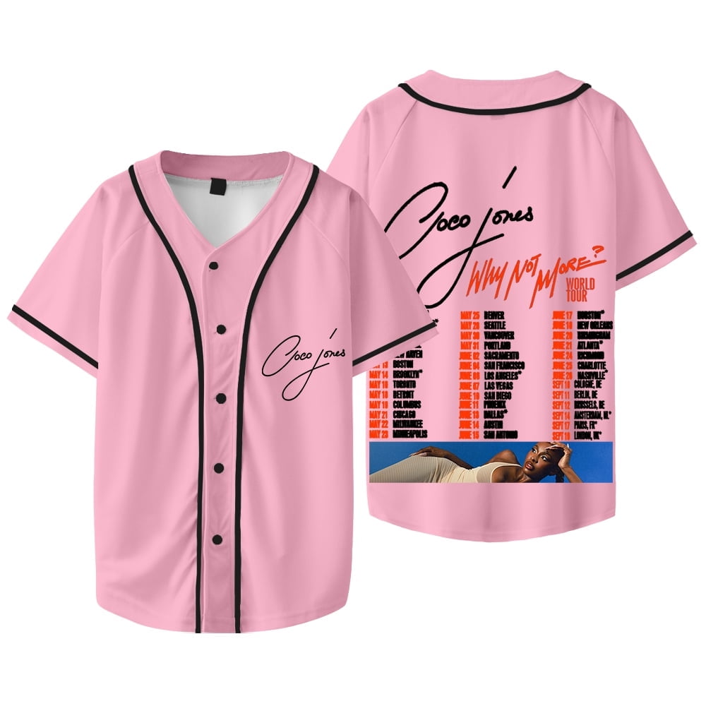 Coco Jones Merch Baseball Uniform Summer Casual V-neck Fashion Neutral ...