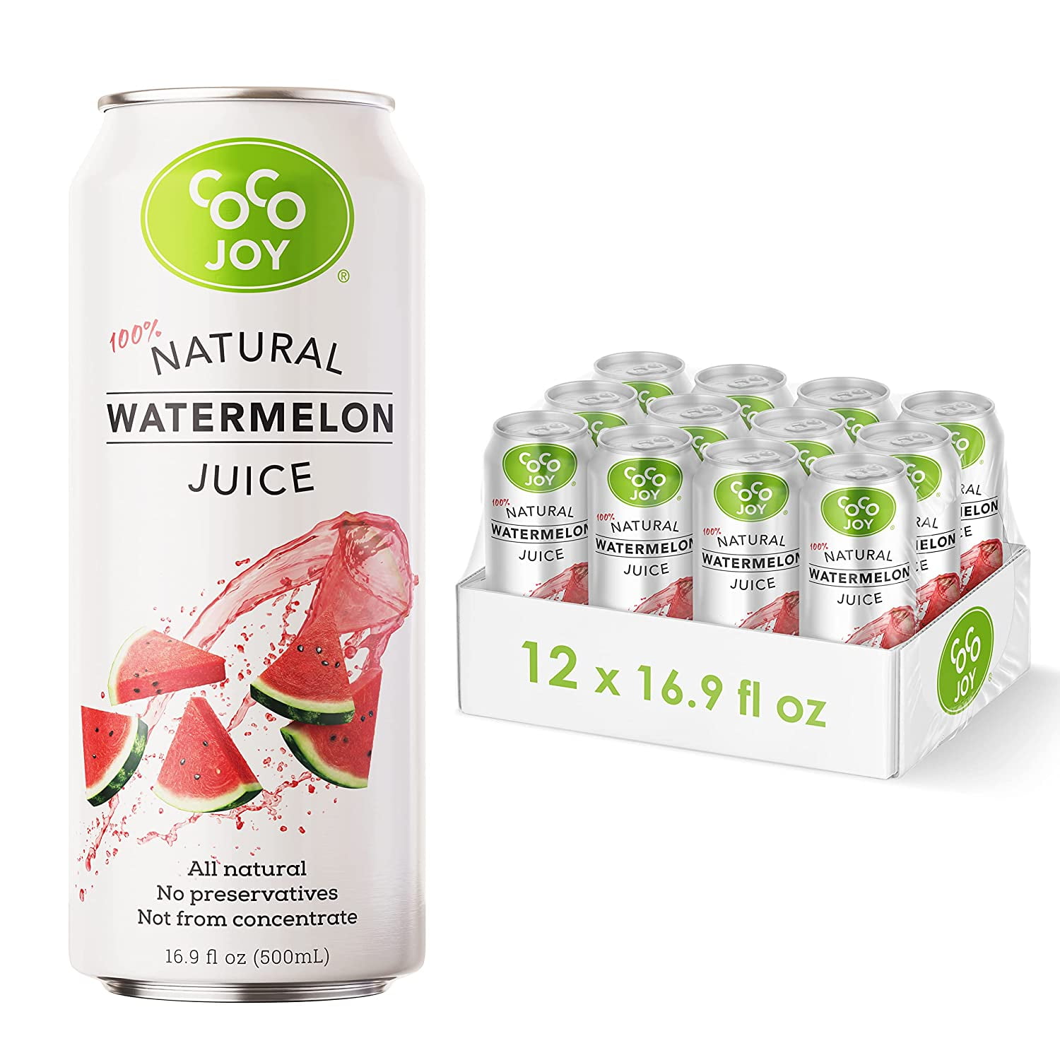 Coco JoyCoCo Joy 100% Natural Watermelon Juice, (12-Pack) Fresh Low ...