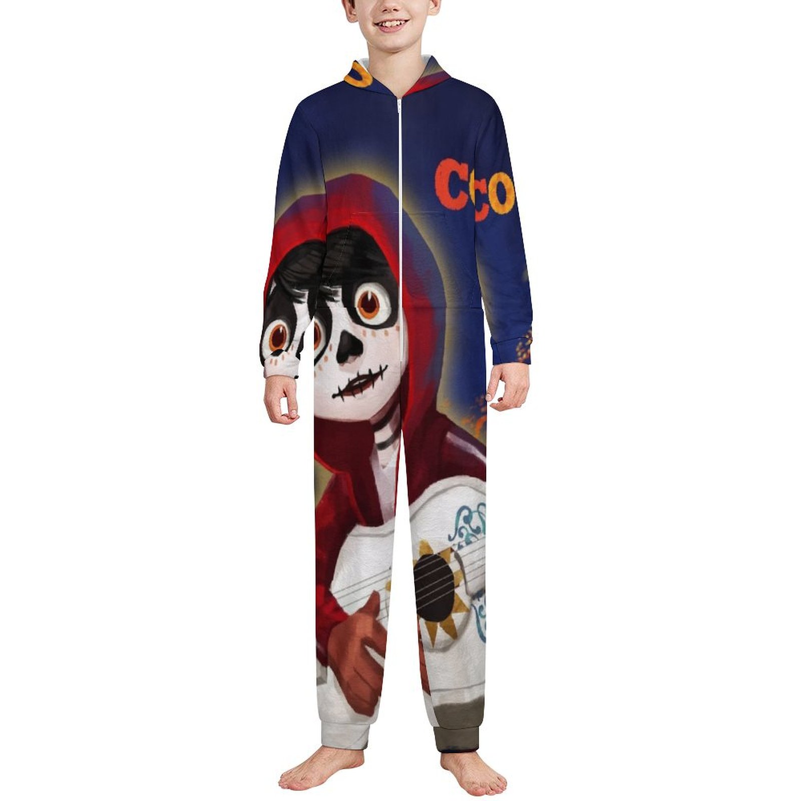 Coco Kids Hooded Union Suit One Piece Pajama Outfit Boys Girls PJs ...