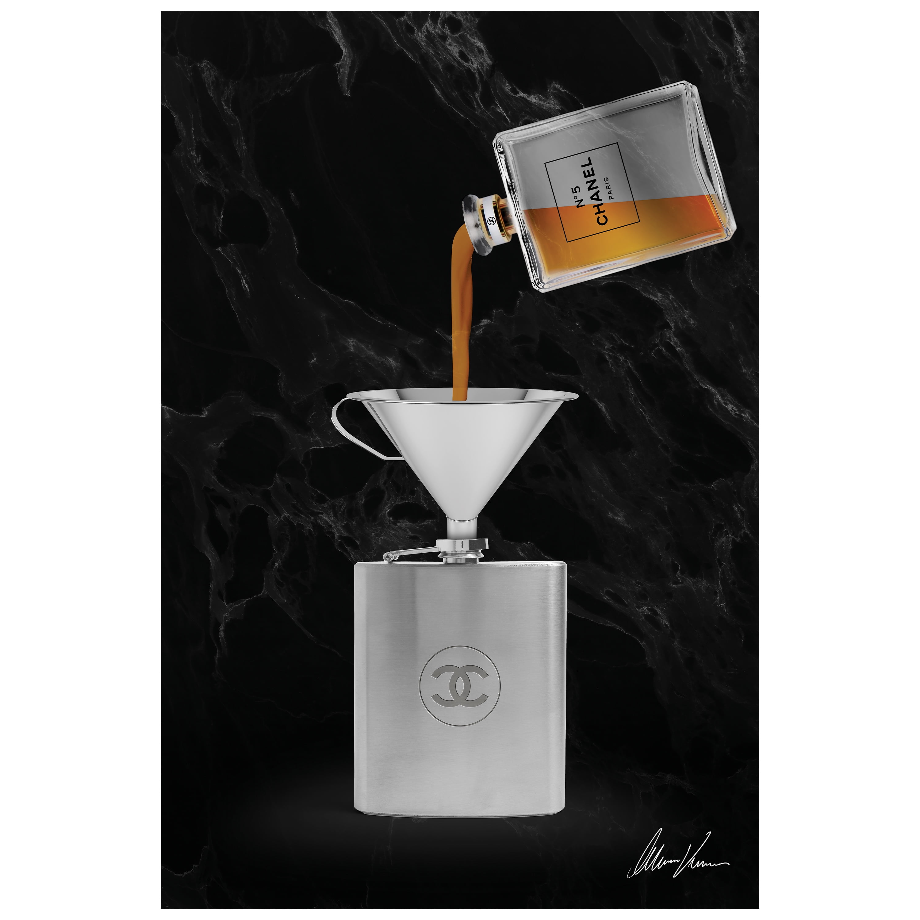 Coco Lavish Libations Frameless Free Floating Tempered Glass Panel ...
