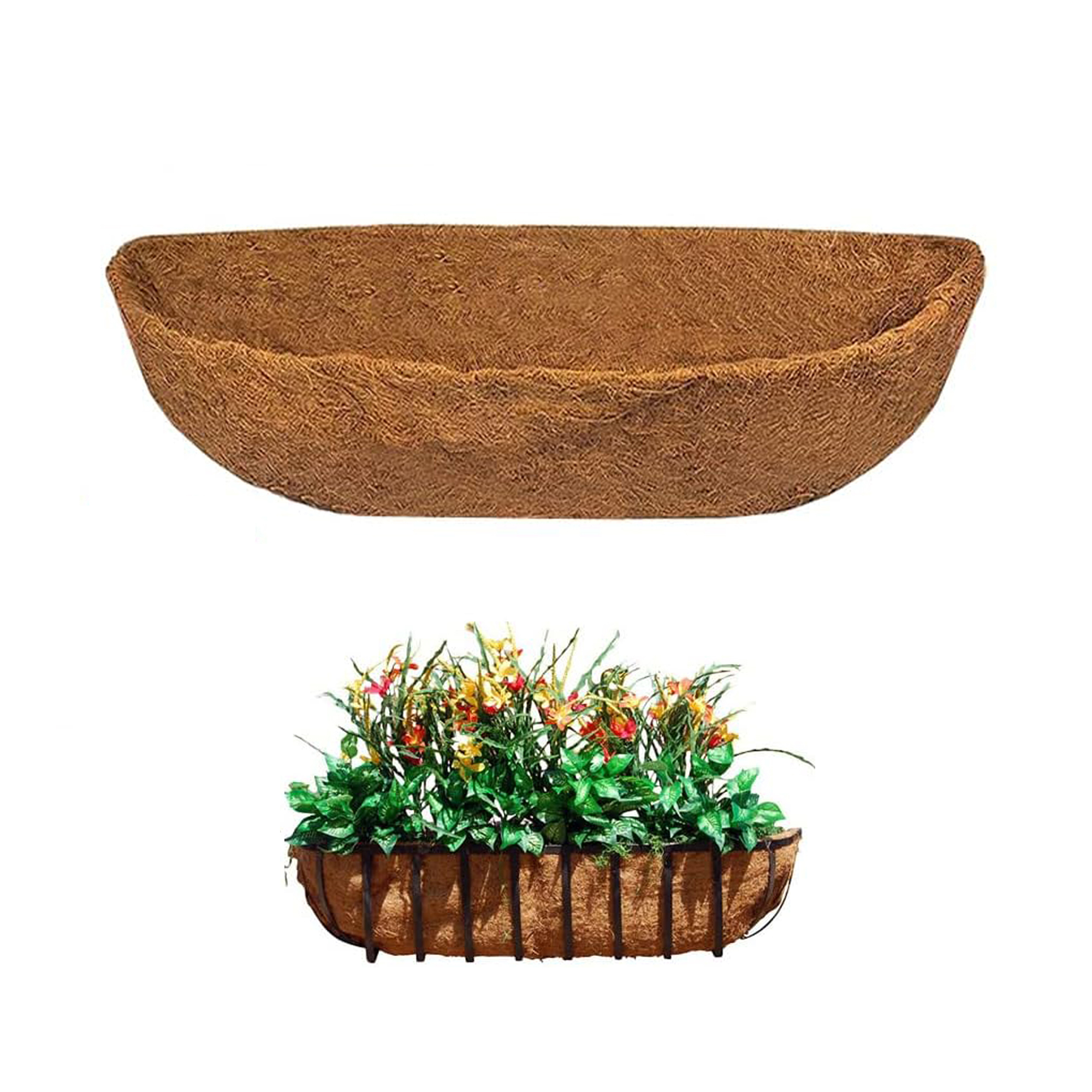 Panacea Products 259384 24 x 7 in. Trough Plant Coco Liner - Walmart.com