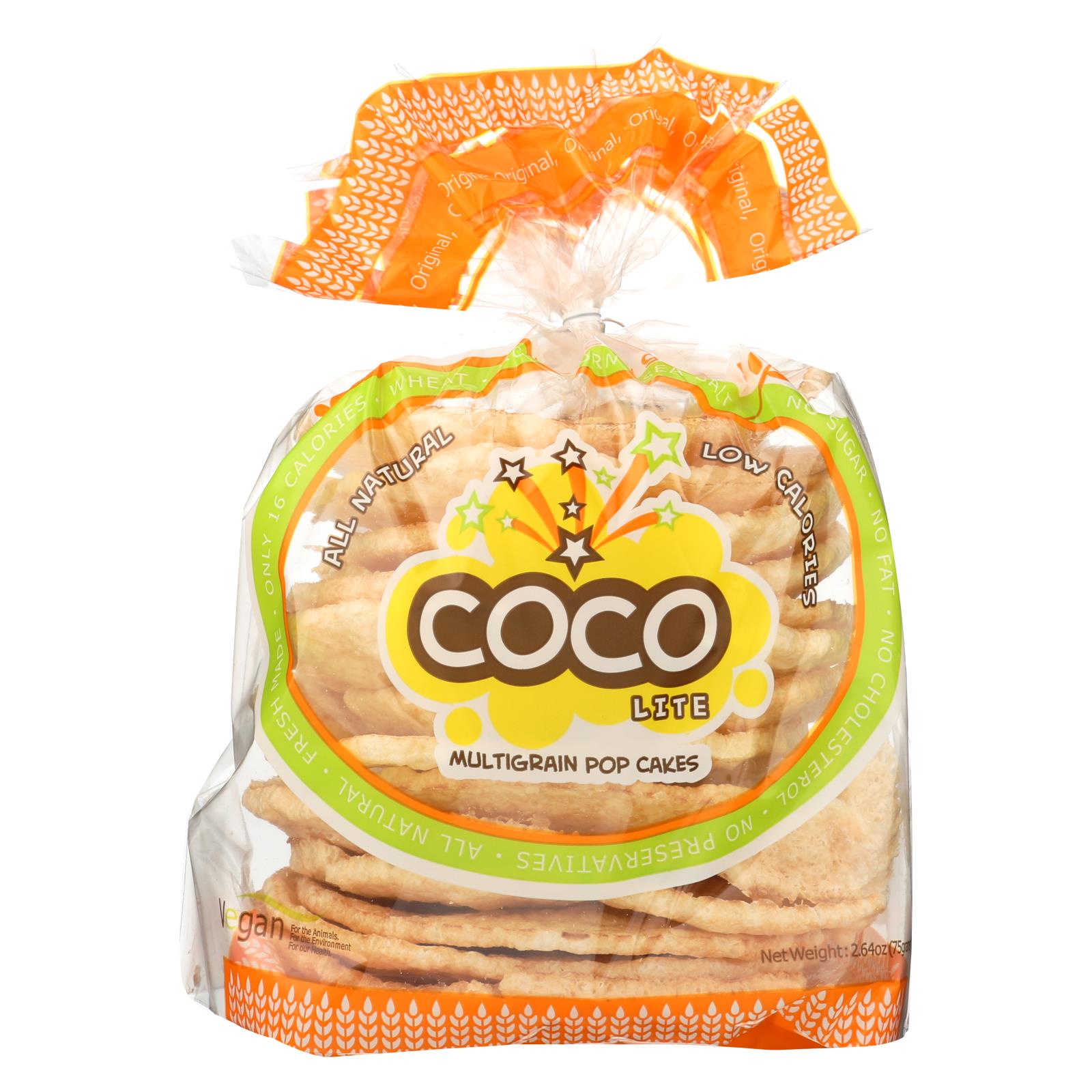 Coco Lite Multigrain Pop Cakes Pop Cakes - Original - Case of 12 - 2.64 ...