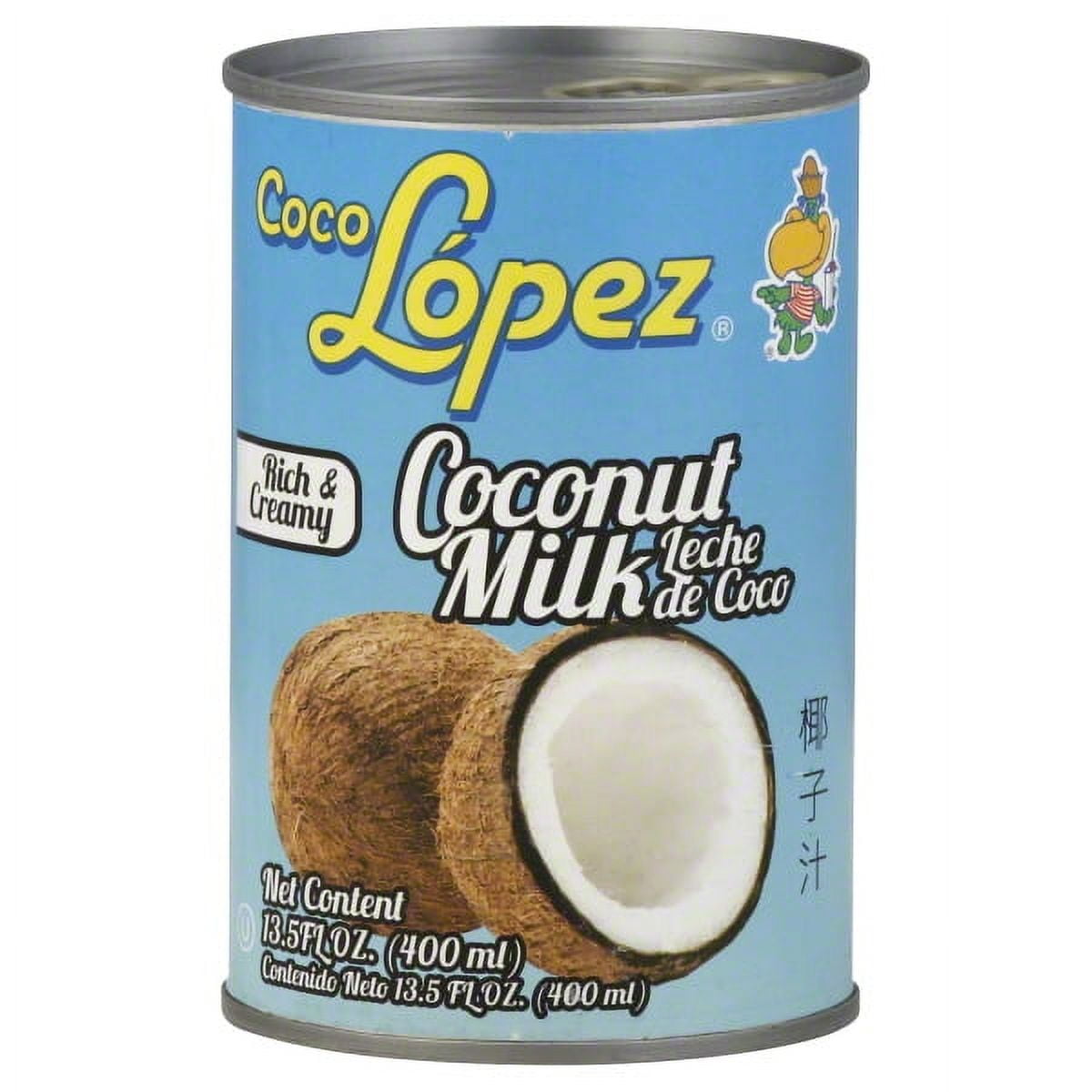 Coco Lopez Creamy Coconut Milk Liquid, 13.5 oz, Product of Dominican ...