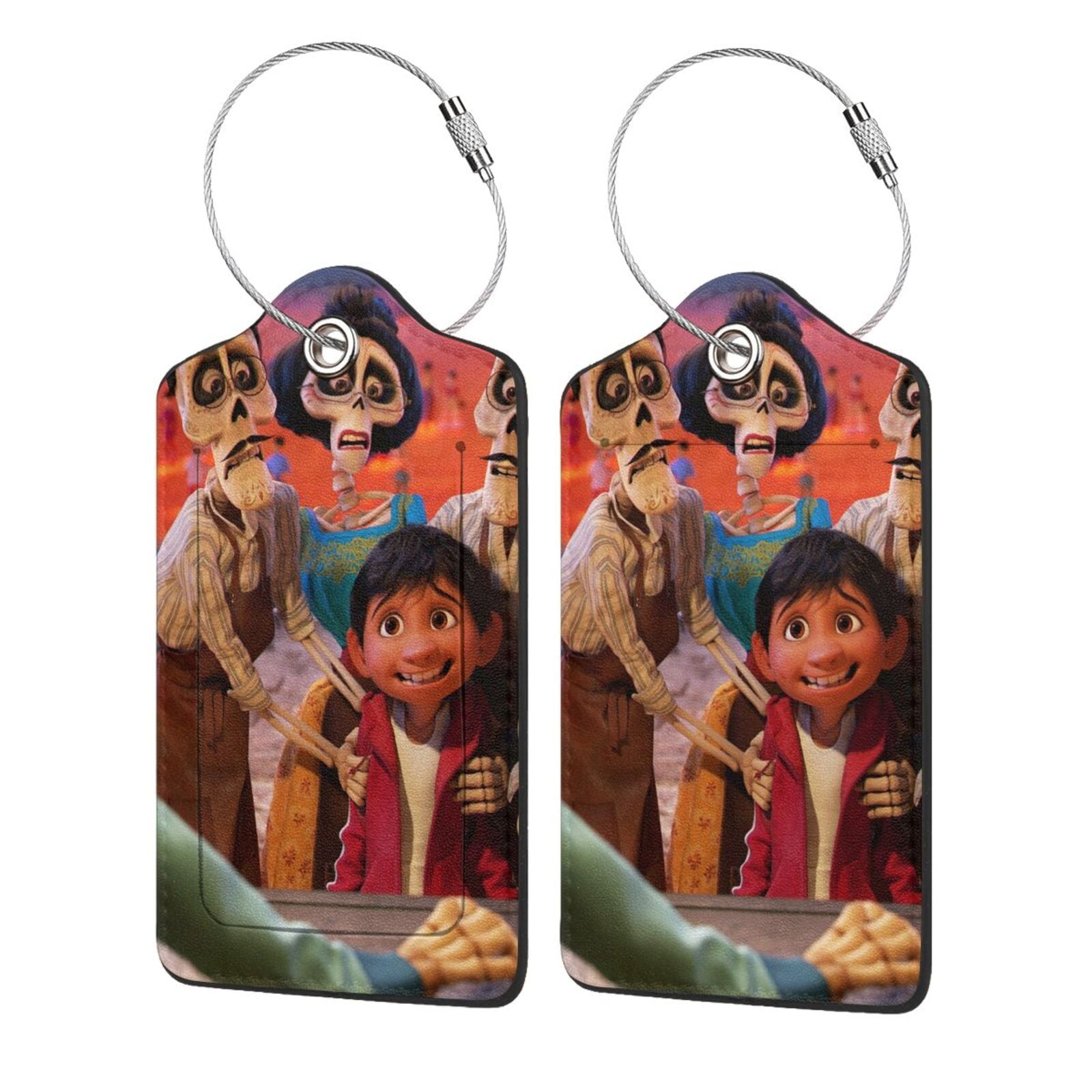Coco Luggage Tags With Stainless Steel Ring For Suitcases, Pu Leather ...