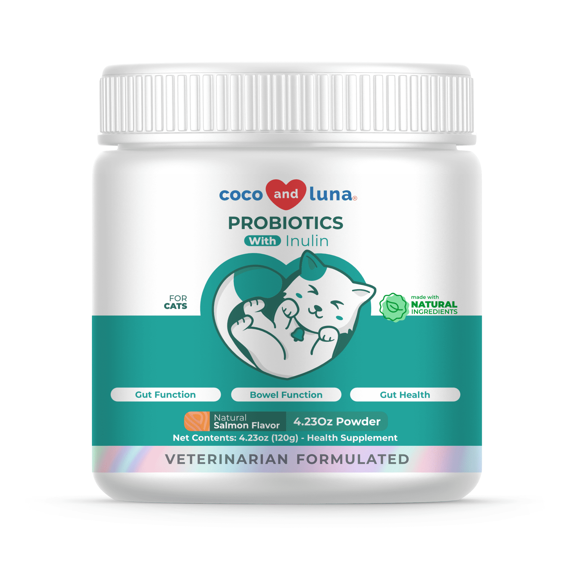 Coco and Luna Probiotics for Cats 120g Powder - Digestive Enzymes, Cat ...