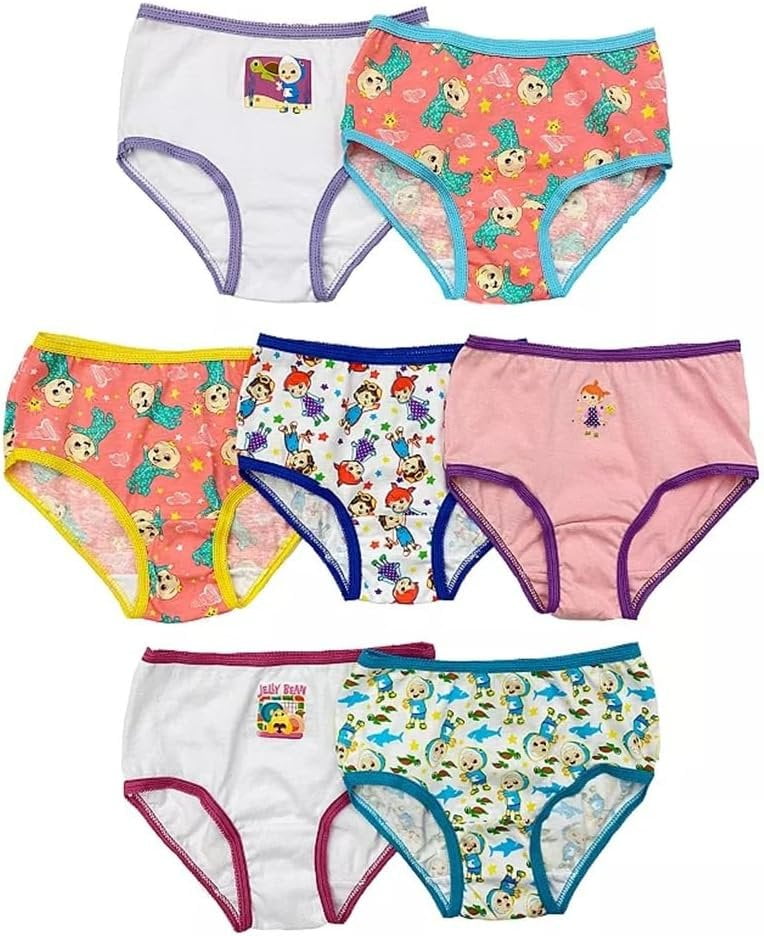 Toddler Girl 7 Pack CoComelon Brief Underwear Color: Cocomelon Size: 4T ...