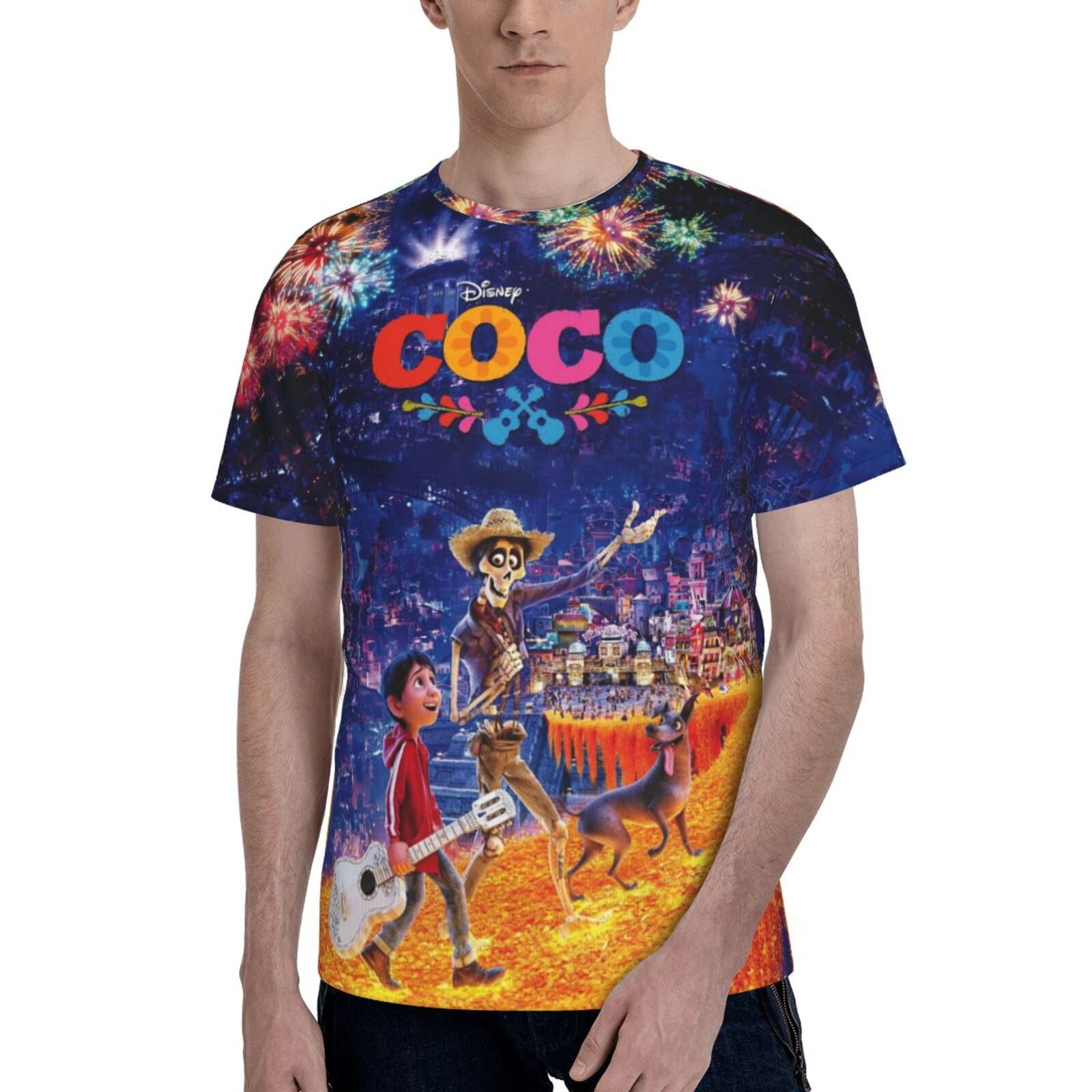 Coco Mens 3d Graphic Print Shirts Casual Short Sleeve Tee Shirts - Walmart.com