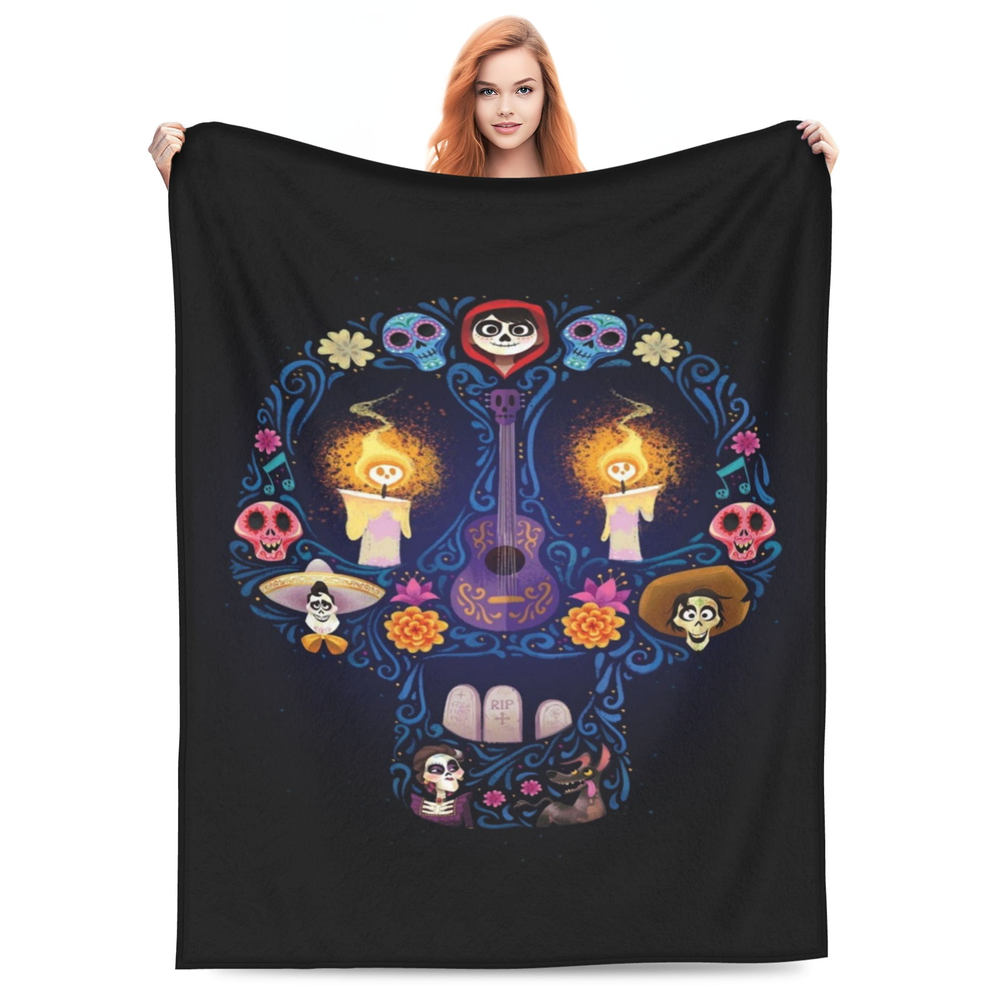 Coco Movie Bed Blanket 3D Printed Throw Blanket Lightweight Super Soft ...