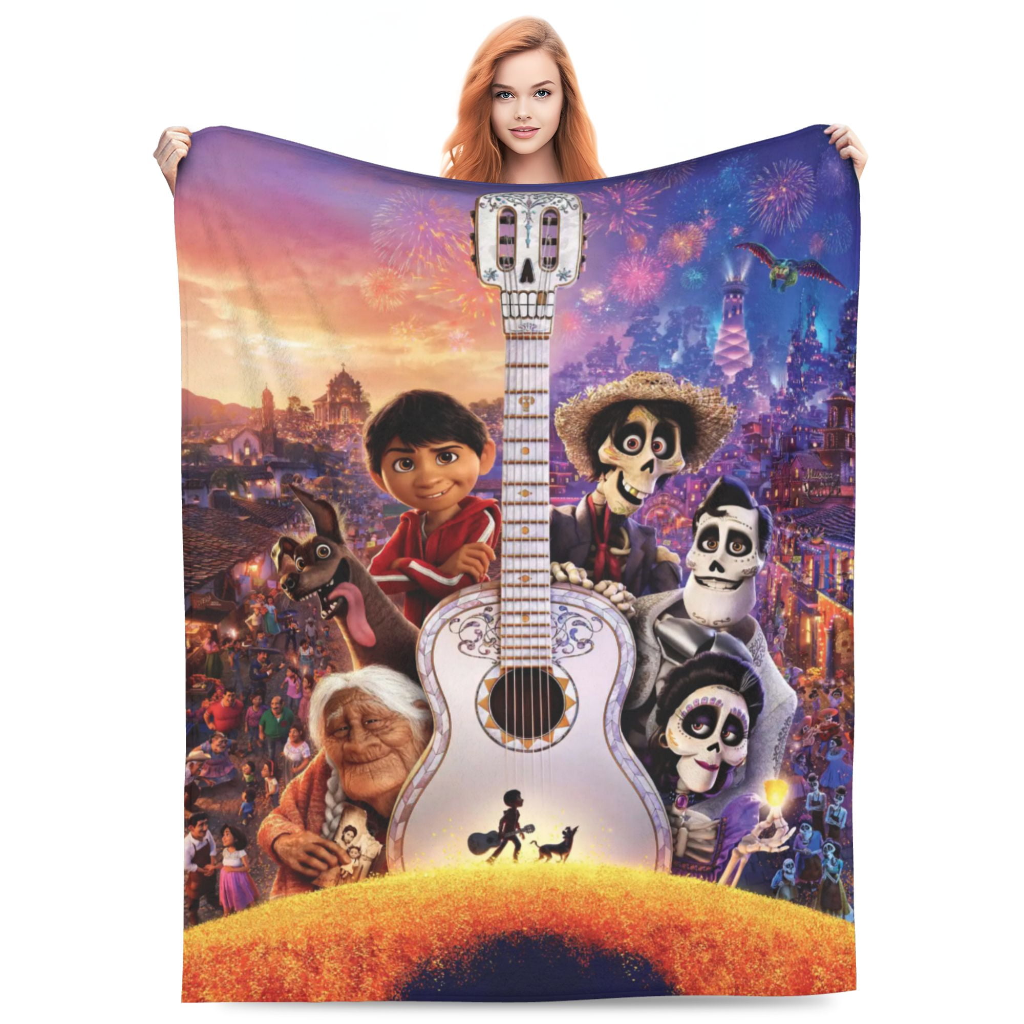 Coco Movie Bed Blanket 3D Printed Throw Blanket Lightweight Super Soft ...