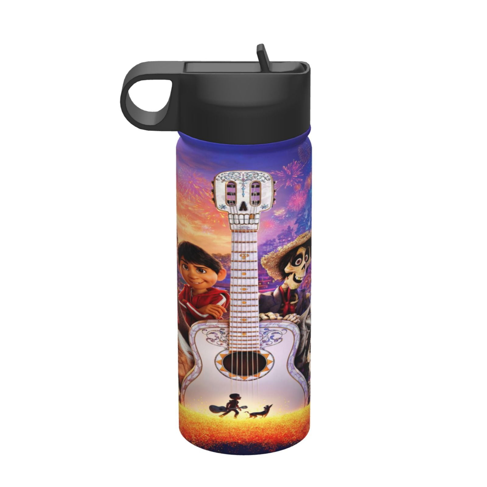 Coc Movie Insulated Water Bottle with Straw Stainless Steel Vacuum Kids ...