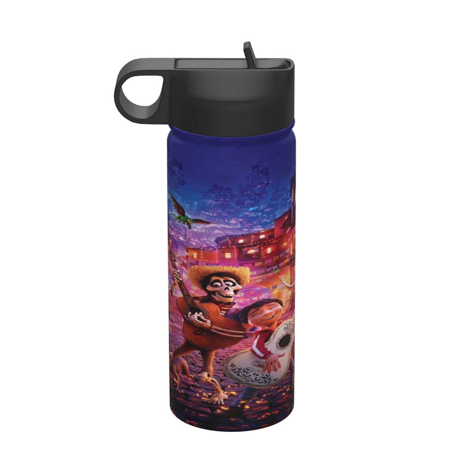 Coc Movie Insulated Water Bottle with Straw Stainless Steel Vacuum Kids ...