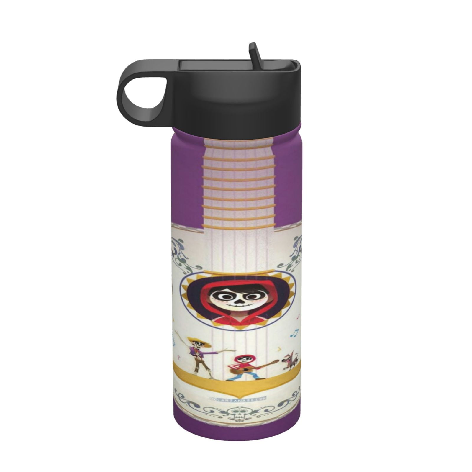 Coc Movie Insulated Water Bottle with Straw Stainless Steel Vacuum Kids ...