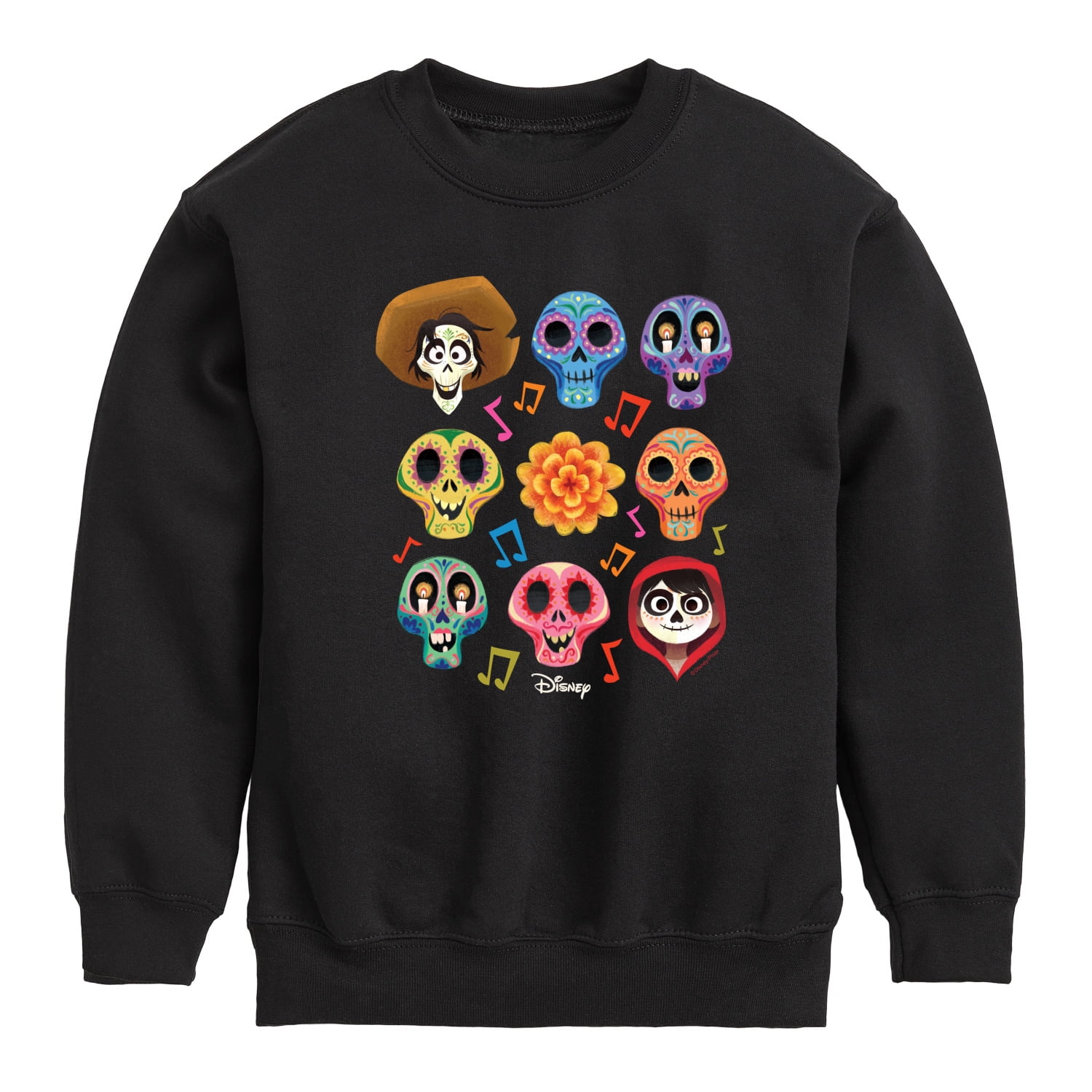 Coco - Musical Skulls - Toddler And Youth Crewneck Fleece Sweatshirt ...