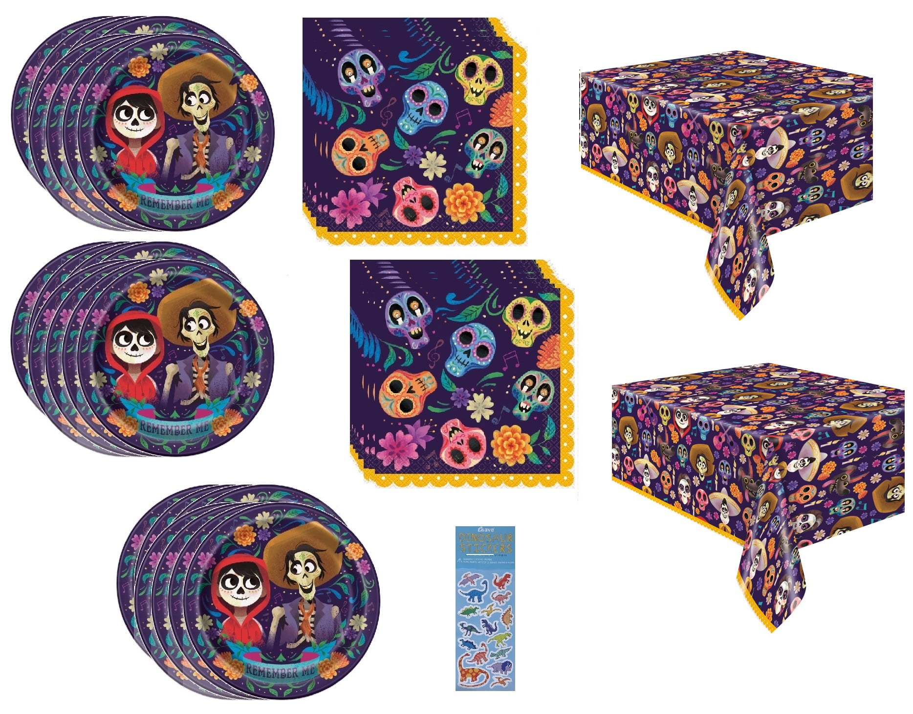 Coco Birthday Decorations: Party Supplies Bundle with 24 Lunch Plates ...