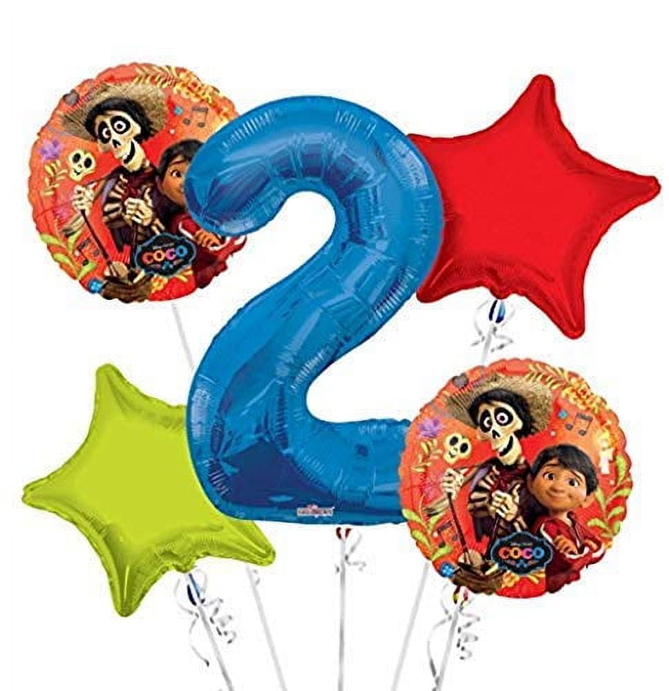 Coco Party Supplies Hector Balloon Bouquet 2nd Birthday 5 pcs - Party ...