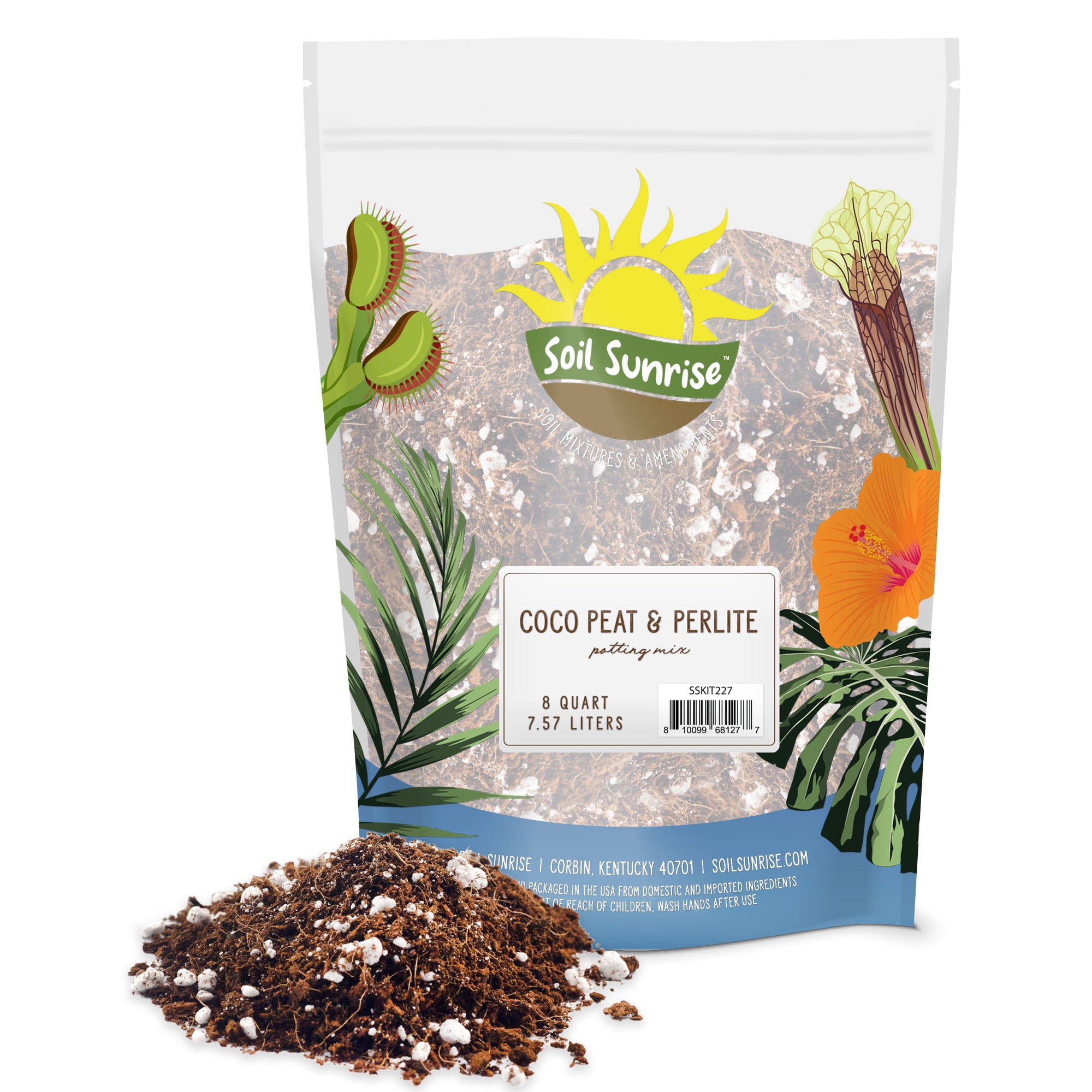 Coco Peat Perlite Potting Mix (8 Quarts), Loose Coconut Coir and ...