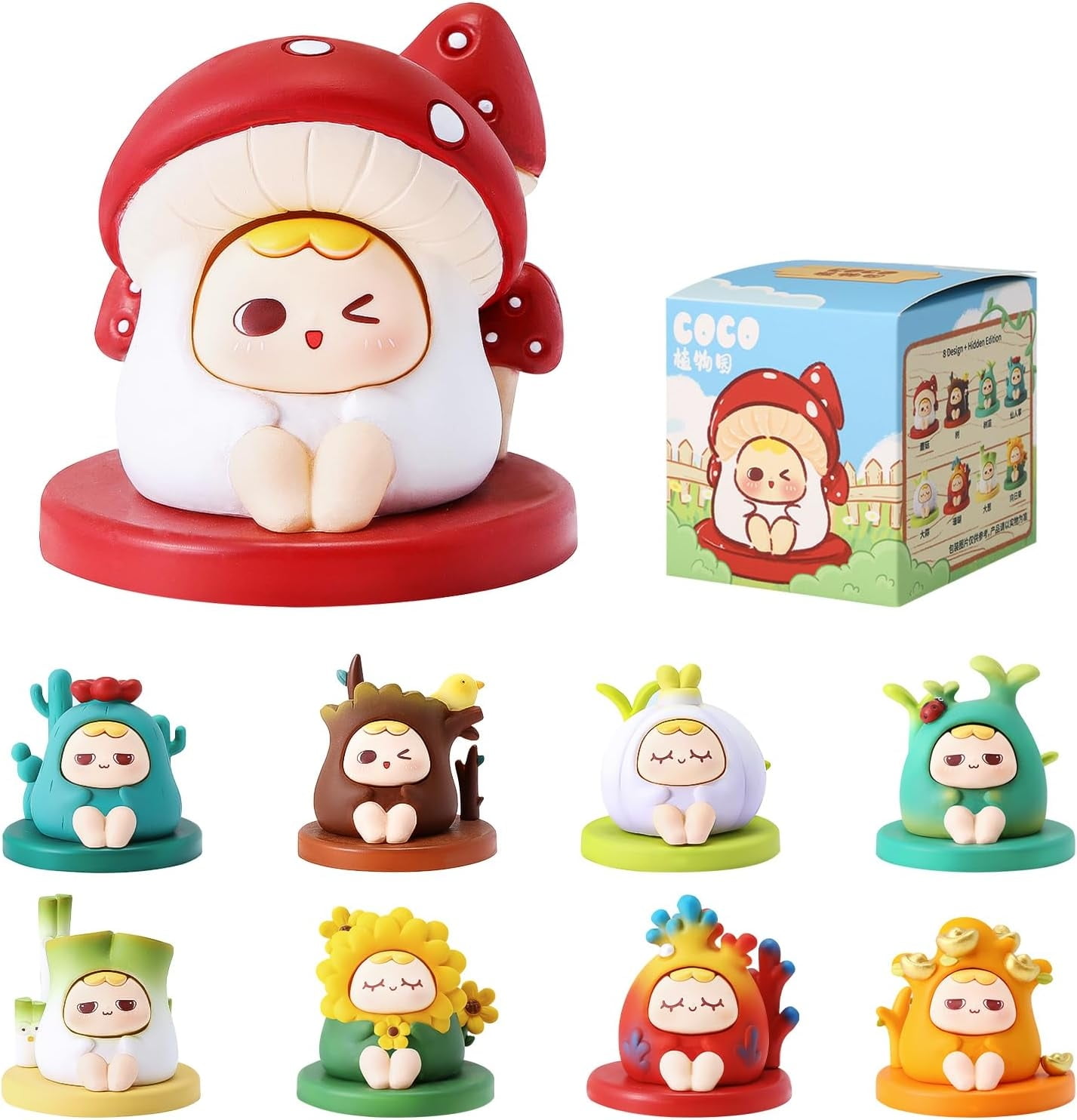 Coco Plant Series Blind Box - Cute Collectible Figures for Gift Random ...