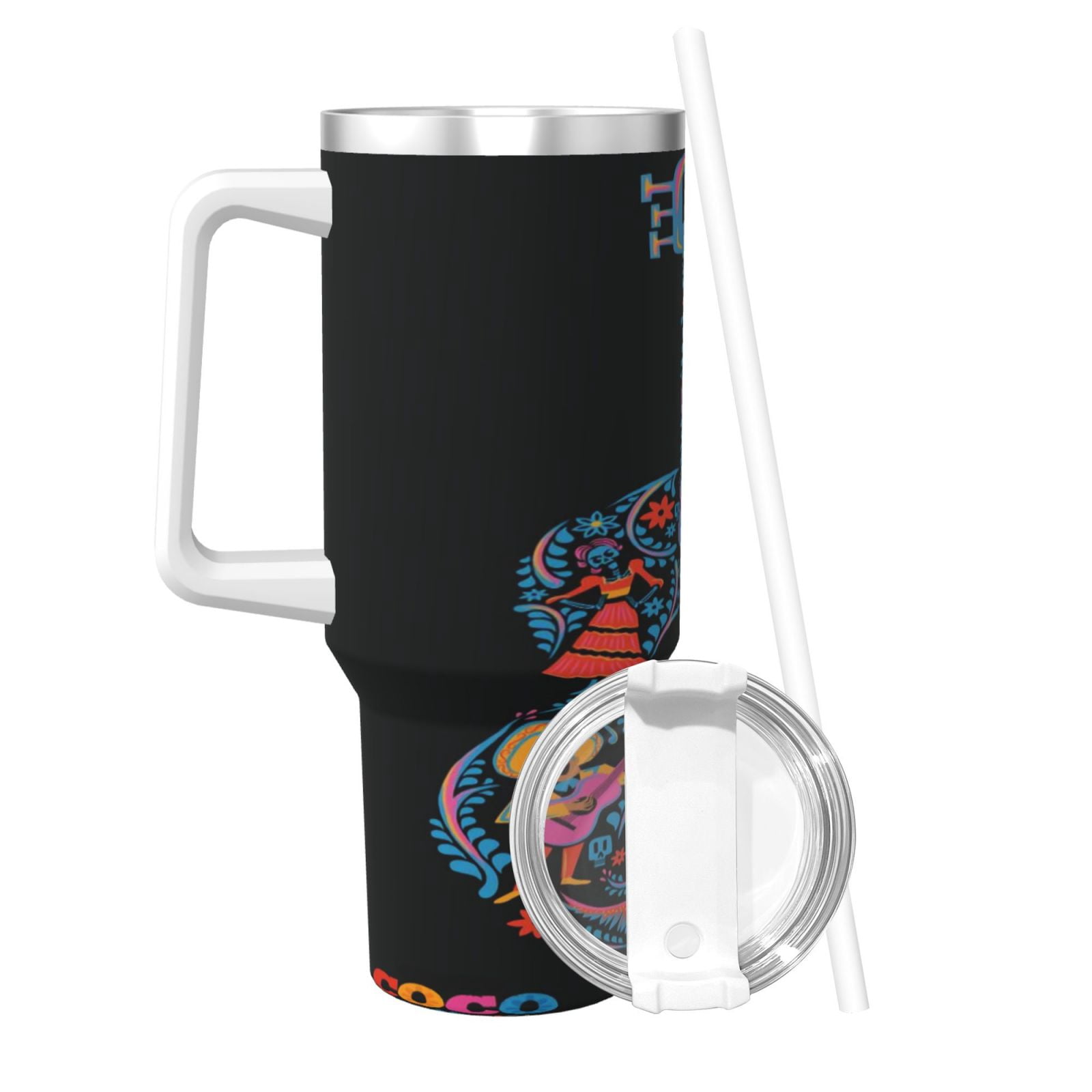 Coco Print Thermos Insulated Stainless Steel Hot/Cold Coffee Cup 40oz ...