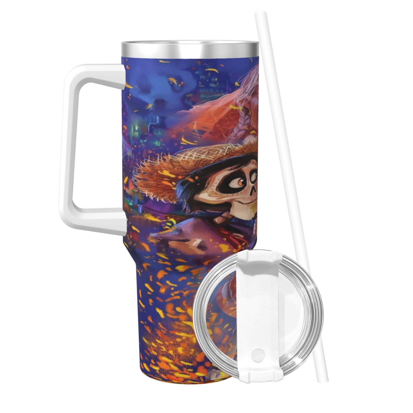 Coco Print Thermos Insulated Stainless Steel Hot/Cold Coffee Cup 40oz ...