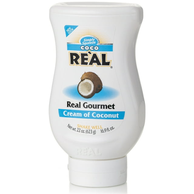 Coco Real Cream of Coconut Milk, Convenient Squeeze Plastic Bottle, 16. ...