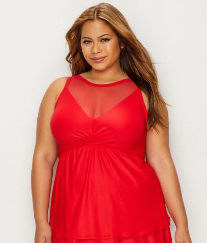 Coco Reef Plus Size Classic Solid Underwire Tankini Top - Walmart.com
