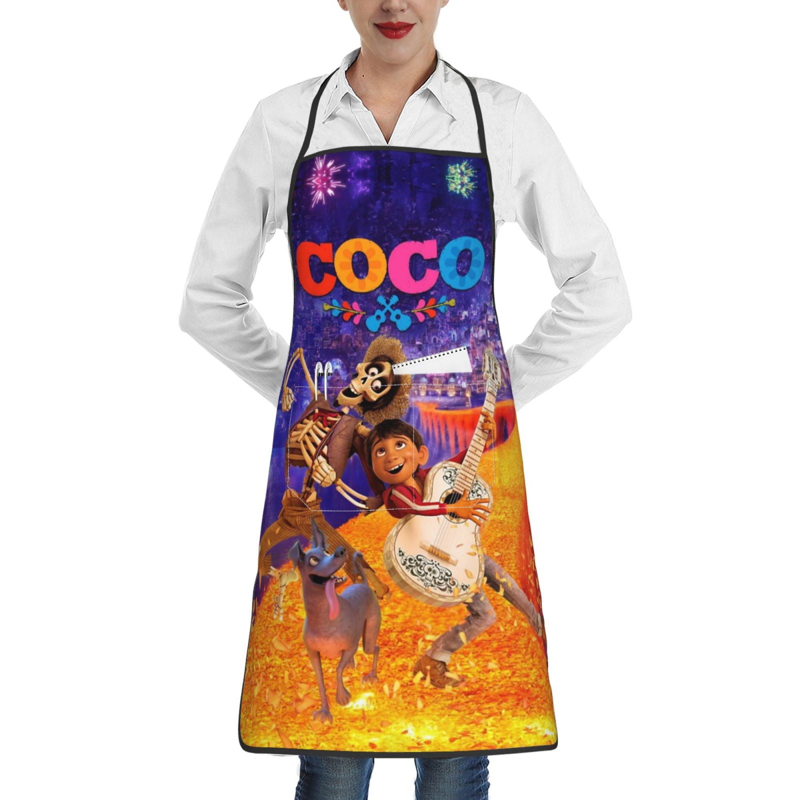Coco Waterproof Cooking Aprons, Adjustable Bib Soft Chef Apron With 2 ...