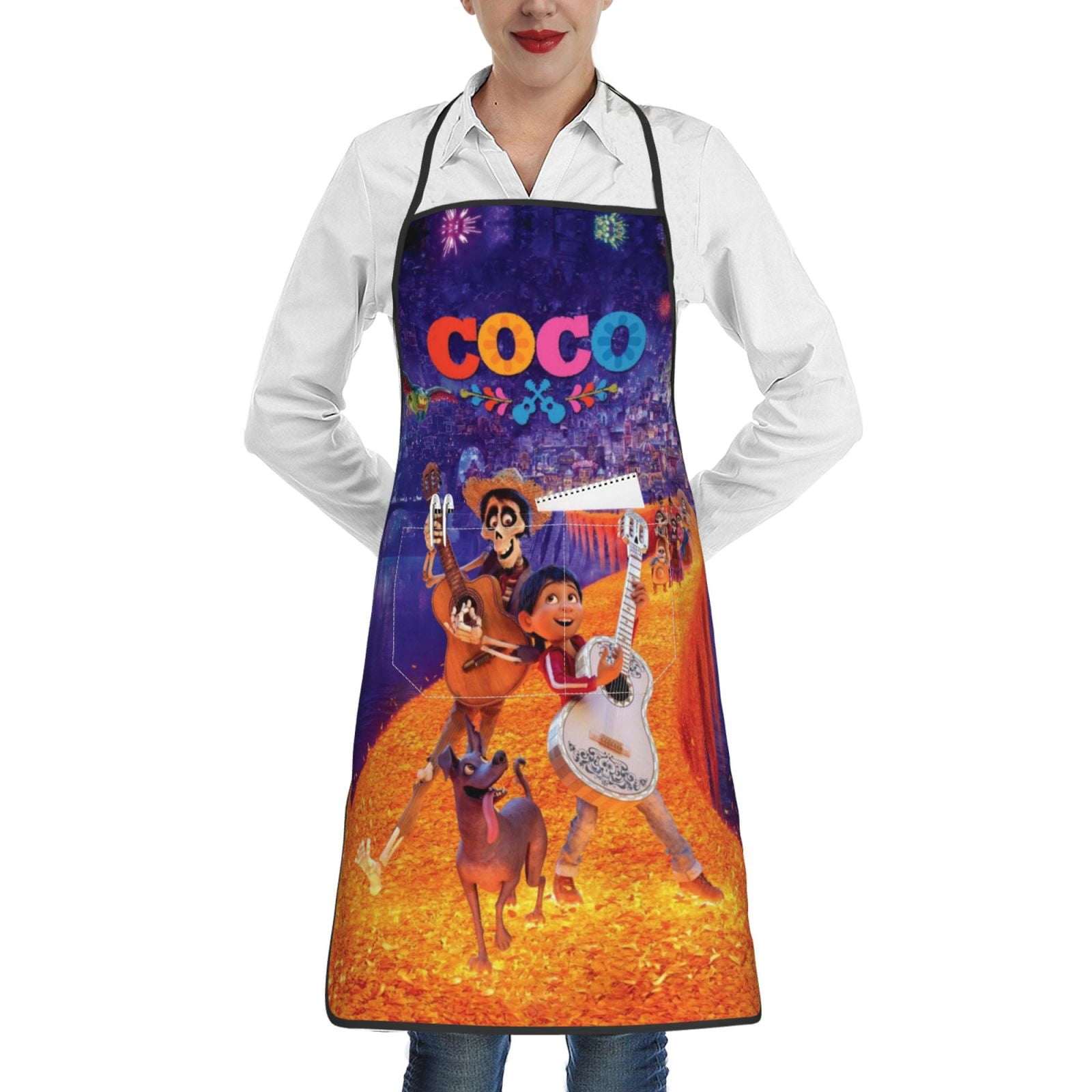 Coco Waterproof Cooking Aprons, Adjustable Bib Soft Chef Apron With 2 ...