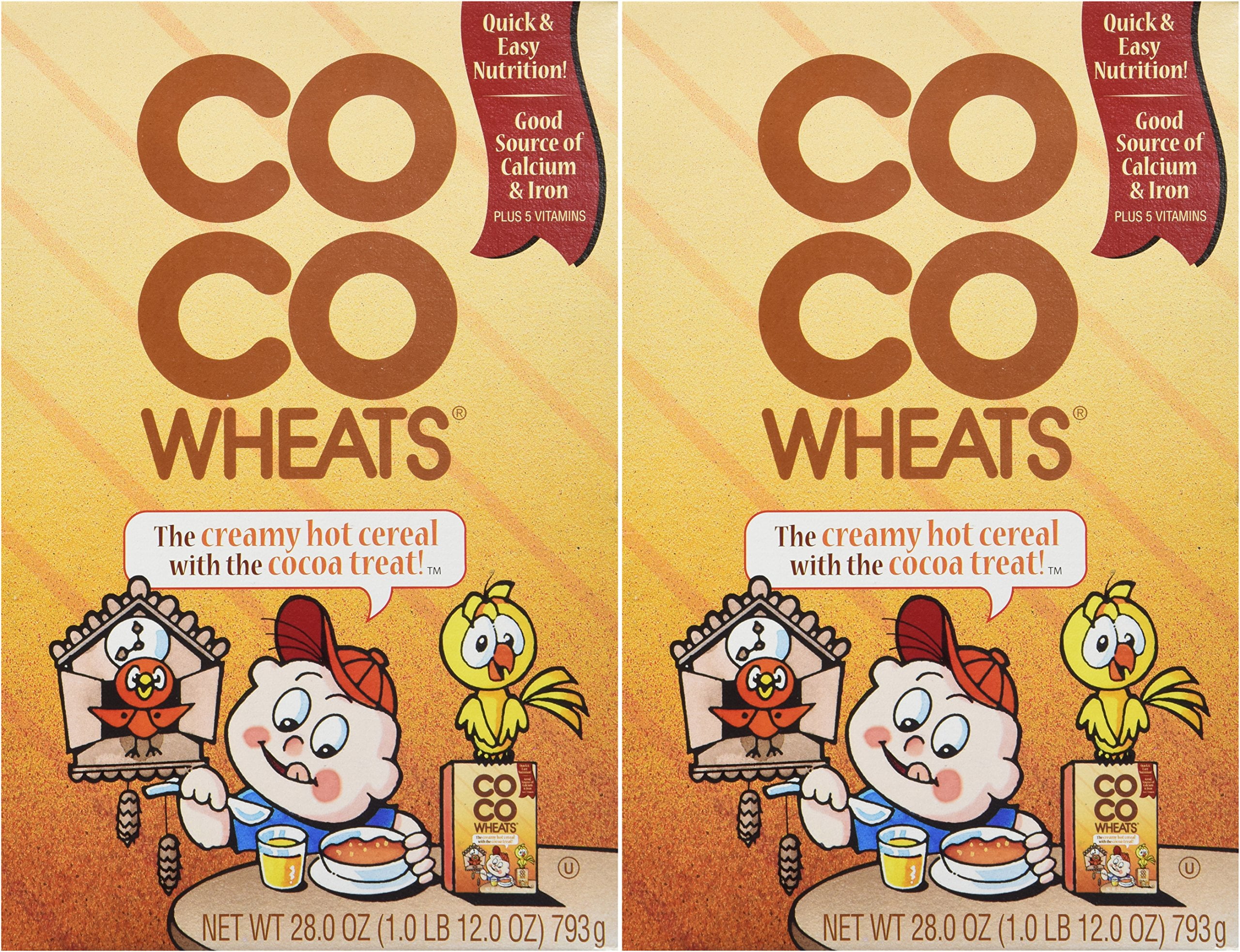 Malt-O-Meal Coco Wheats Hot Cereal, Cocoa Flavored, 1.75 Pound, 2 Pack ...