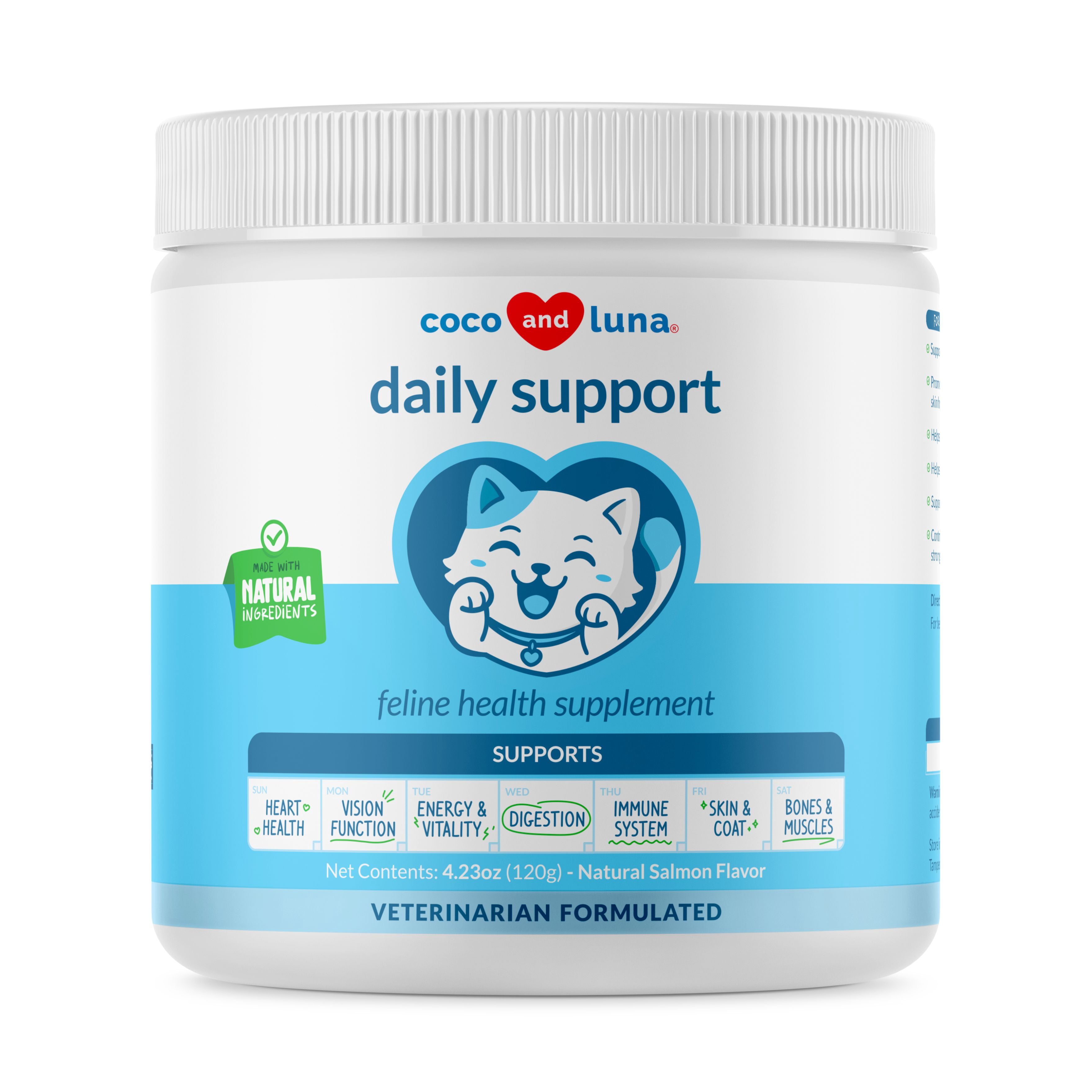 Coco and Luna Multivitamin for Cats with L-Lysine Taurine Spirulina Eye ...