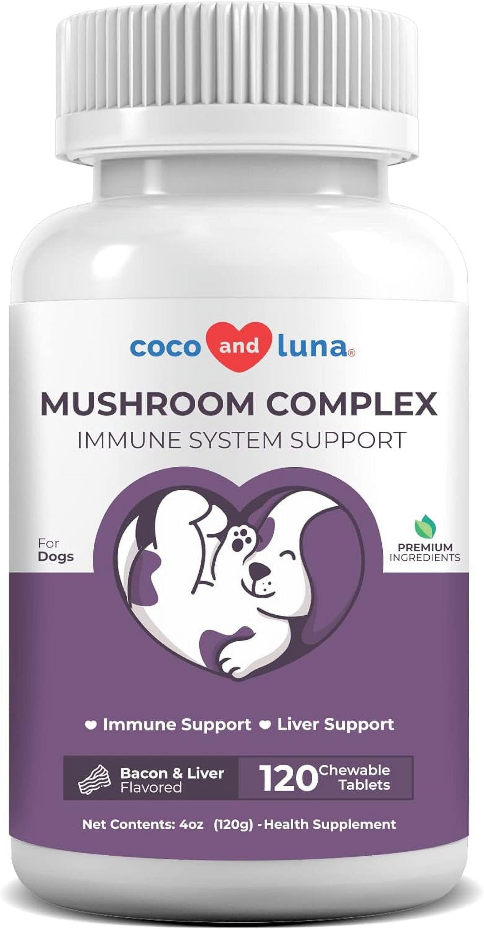 Coco and Luna Mushroom Complex for Dogs - 120 Tablets - Walmart.com