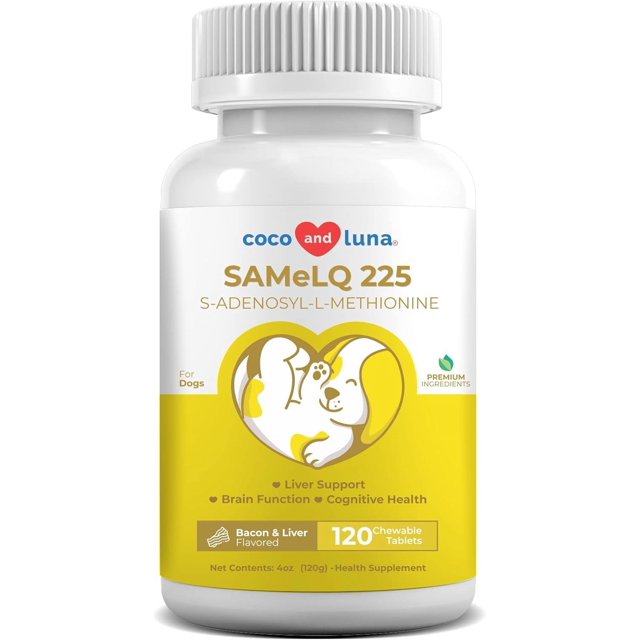 Coco and Luna SAMe 225 for Dogs - Brain Support - 120 Tablets - Walmart.com