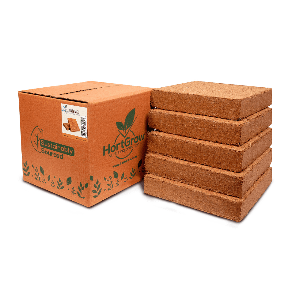 Coco coir blocks - GrowMax blend (5x1 kg), expands to 2.5 cu ft ...
