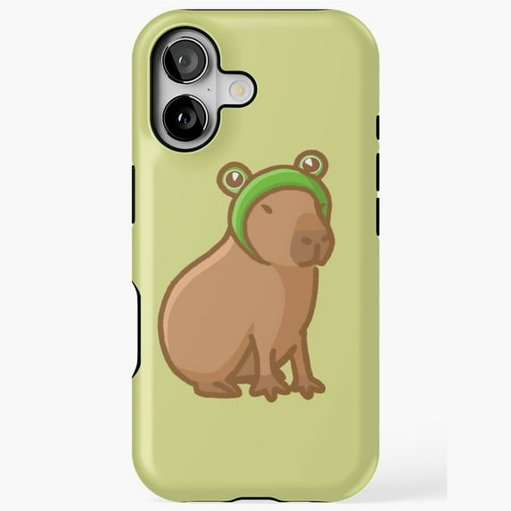 Coco the Capybara Frog Hat Whimsical Compatible Phone Case for iPhone ...