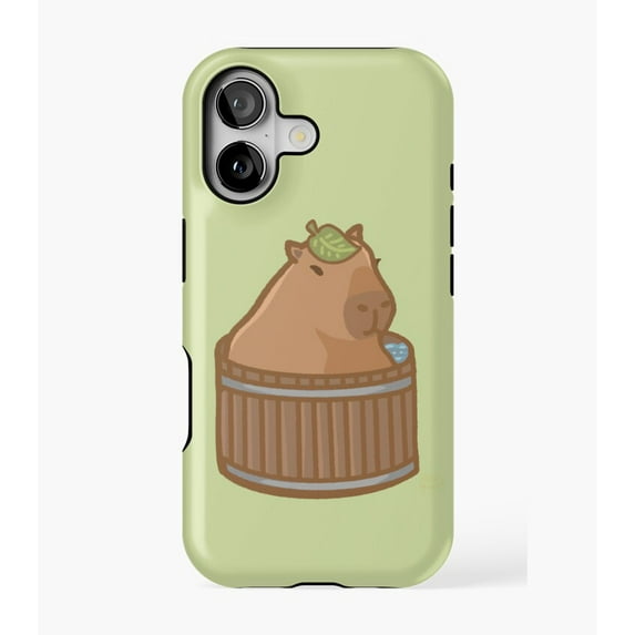Coco the Capybara in a Bath Protective Hard Case for Apple iPhone 11 to 17 Series - Walmart.com