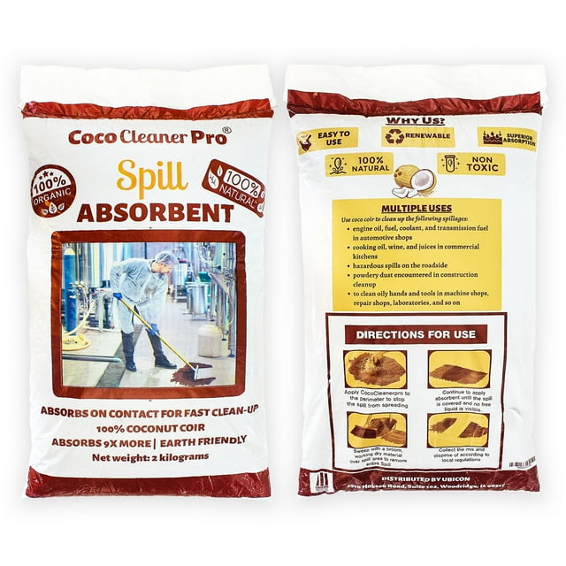 CocoCleanerPro Coconut Coir Oil Absorbent, Paint Hardener & Sweeping ...