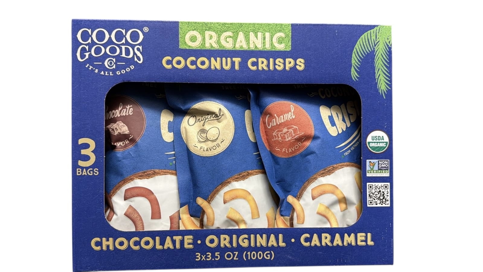 CocoGoods Co Organic Coconut Crisps Chips Chocolate, Original And ...