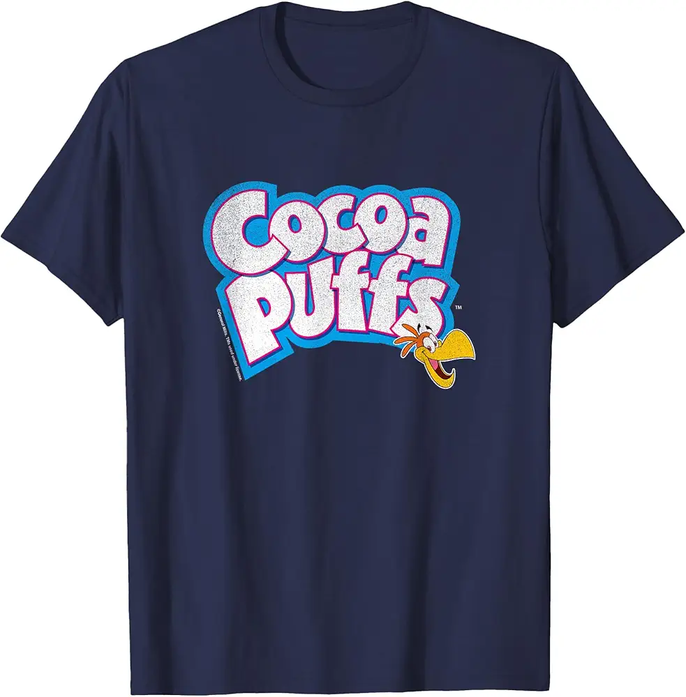 Cocoa Bird Retro Distressed Big Chest Logo Fun Vintage Holiday Unisex T ...