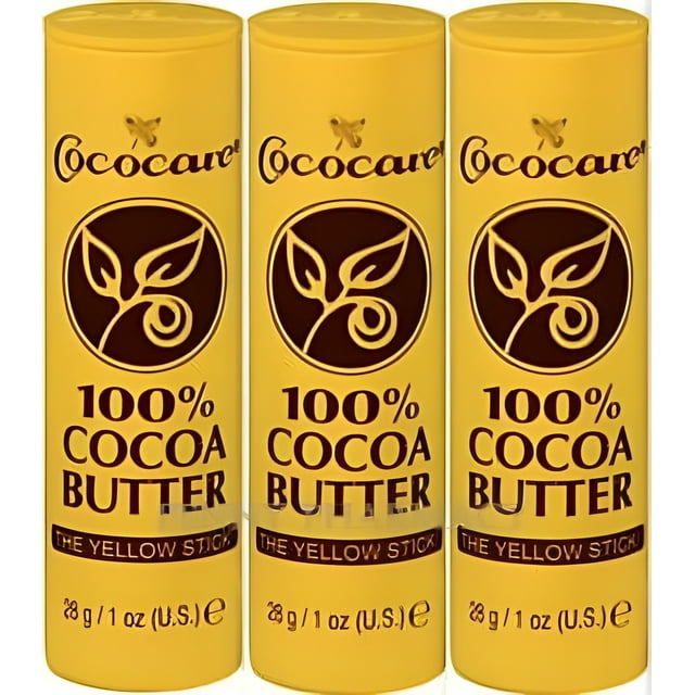 COCOCARE Natural 100% Pure Cocoa Butter Sticks, Solid Value Pack, 1oz (3 pack) - Walmart.com