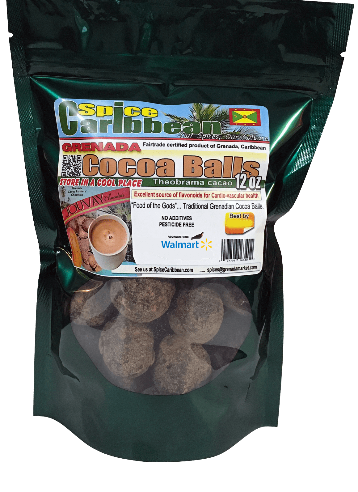Cocoa - Cacao Balls, Organic, Premium - 12oz (Product of Grenada ...