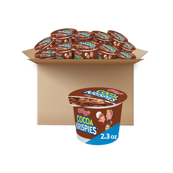 Cocoa Krispies Cold Breakfast Cereal Cups Chocolatey Kids Snacks On-the ...