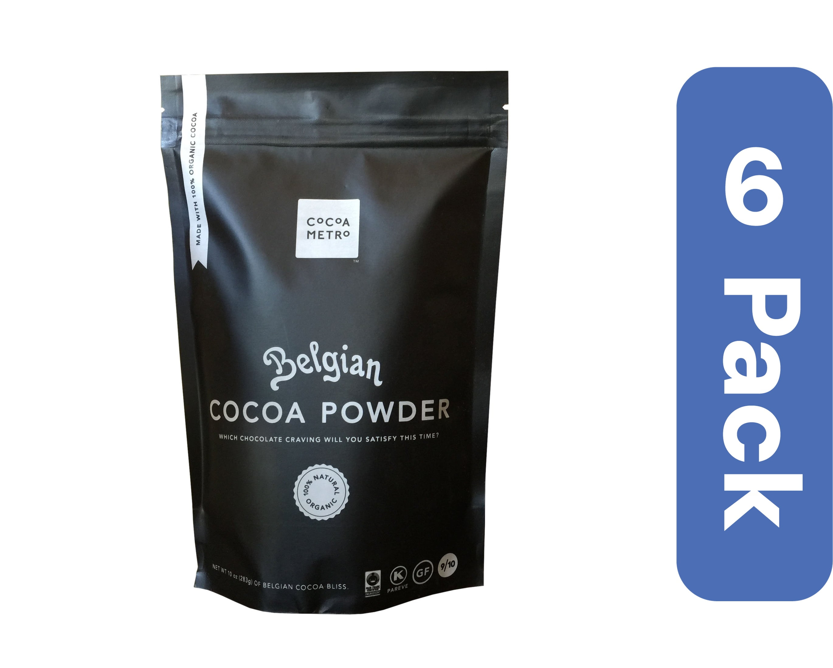 Cocoa Metro Organic Belgian Cocoa Powder 10 oz (Pack Of 6) - Walmart.com