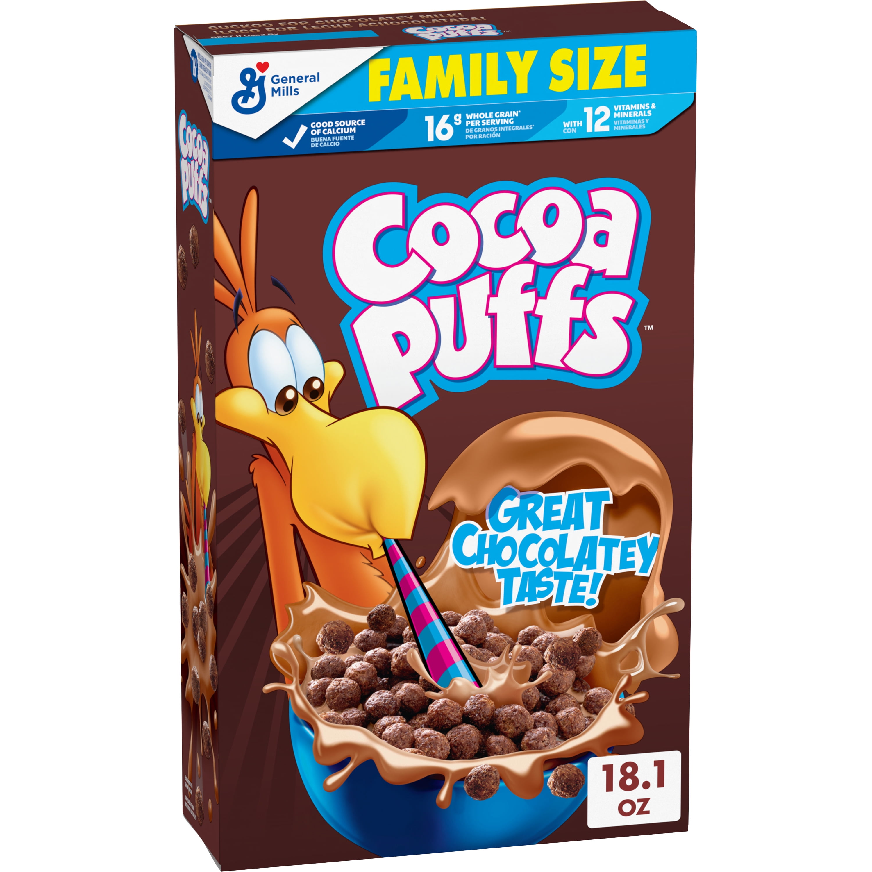 Cocoa Puffs, Chocolate Breakfast Cereal with Whole Grains, 18.1 oz ...