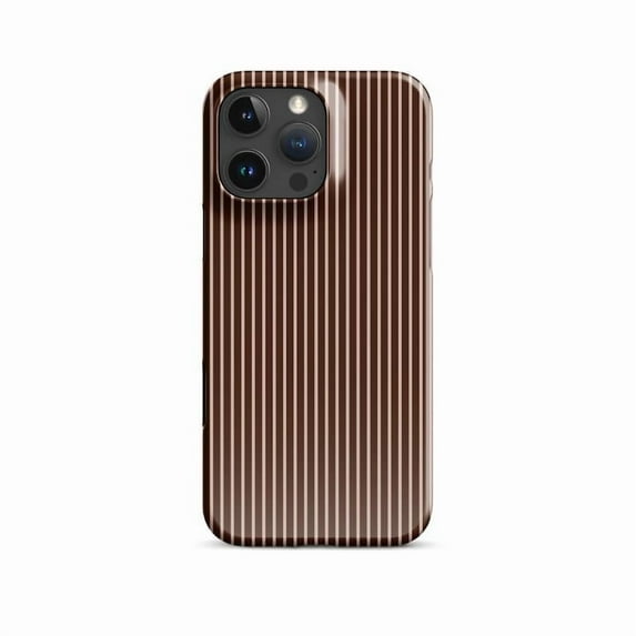 Cocoa Stripe Trendy 90s Brown Retro Fall Phone Case for iPhone 11 12 13 ...