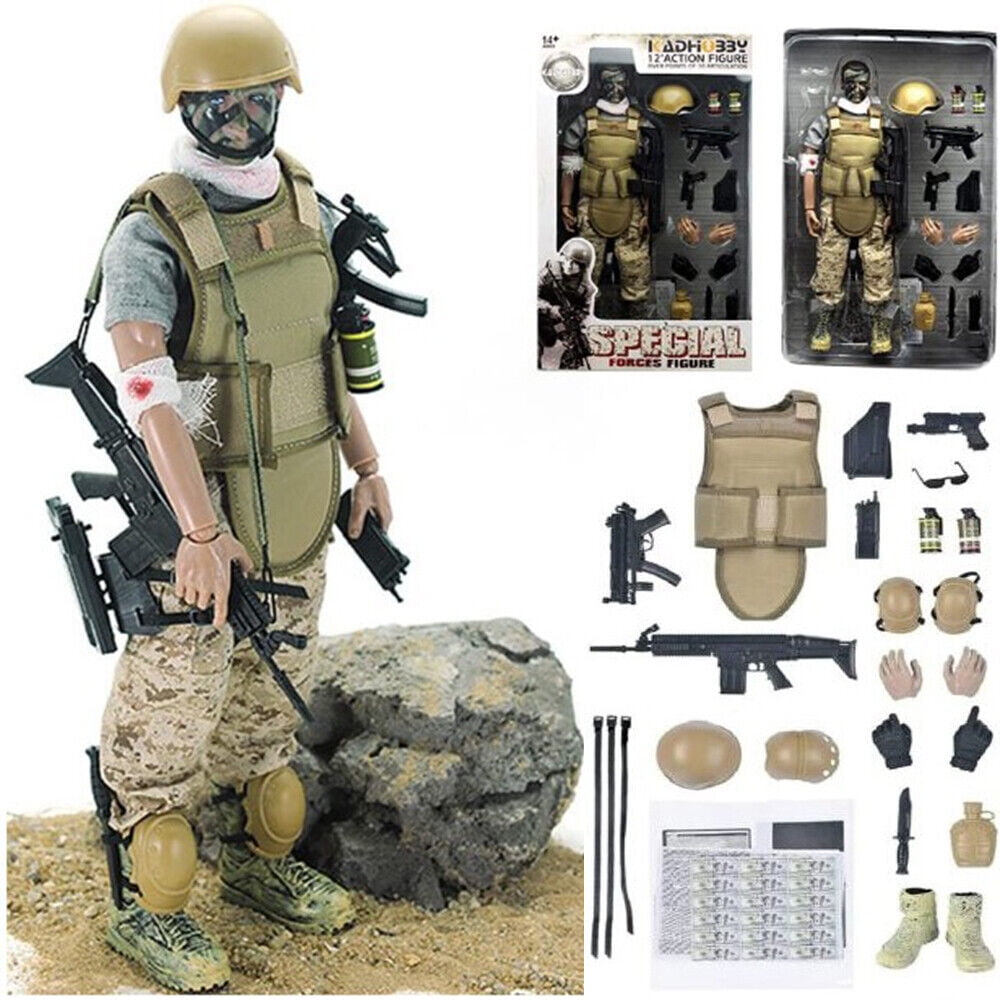 Cocobaby 1/6 Special Force Wounded Soldier Action Figure Army Action ...