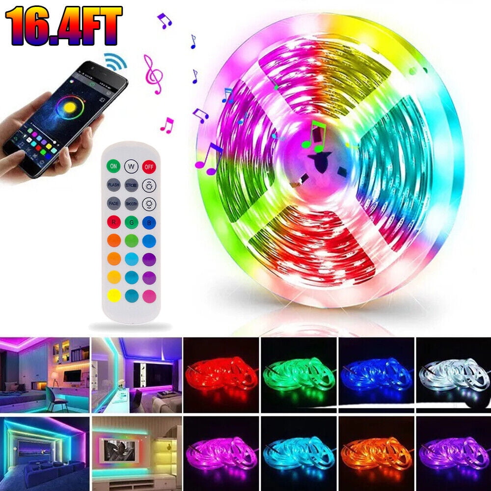 Cocobaby 16.4FT 300LED Flexible Strip Light RGB Remote Fairy Lights ...